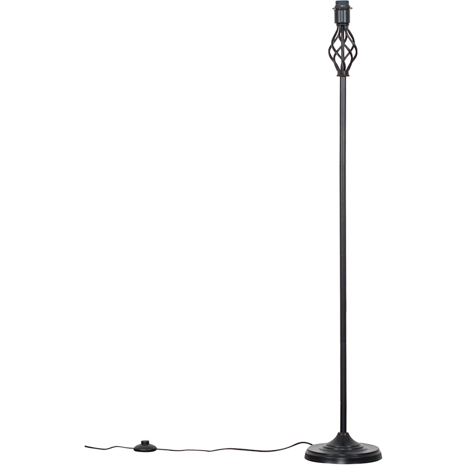 Traditional Style Black Barley Twist Floor Lamp Base