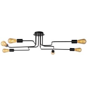 Lester Classic Flush Ceiling Light Black