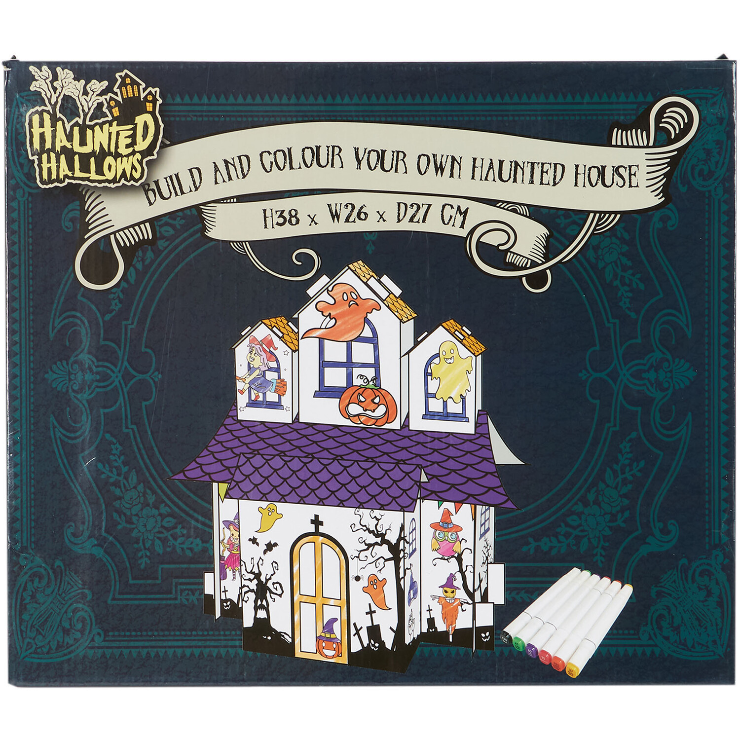 Haunted Hallows 3D Puzzle Build and Colour Haunted House