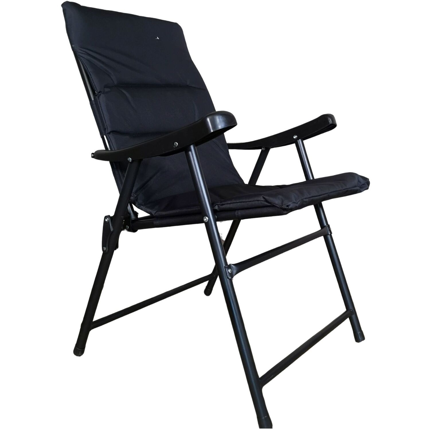 Padded Folding Camping - Caravan - Garden Chair in Black