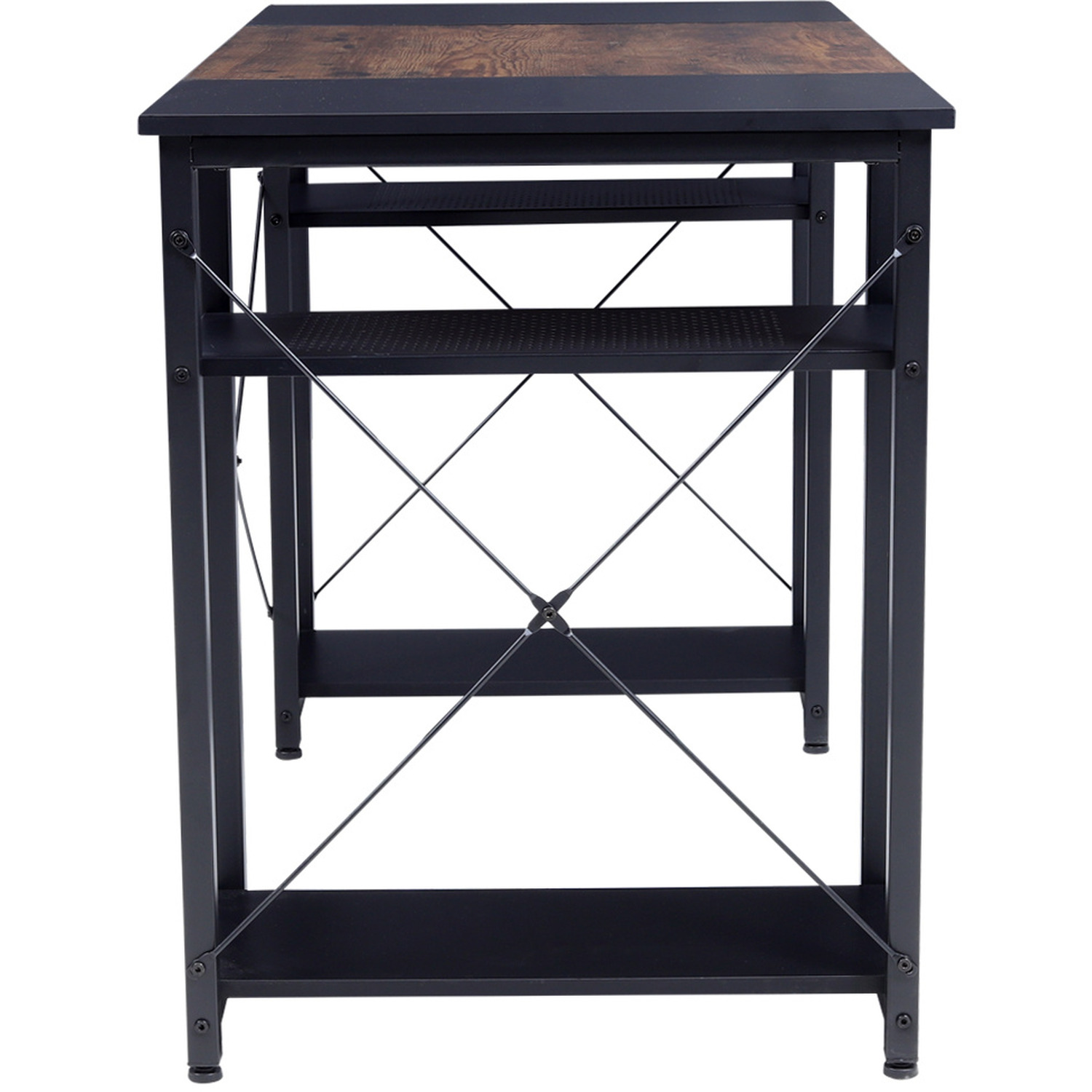 Computer Desk with Shelves on Both Sides