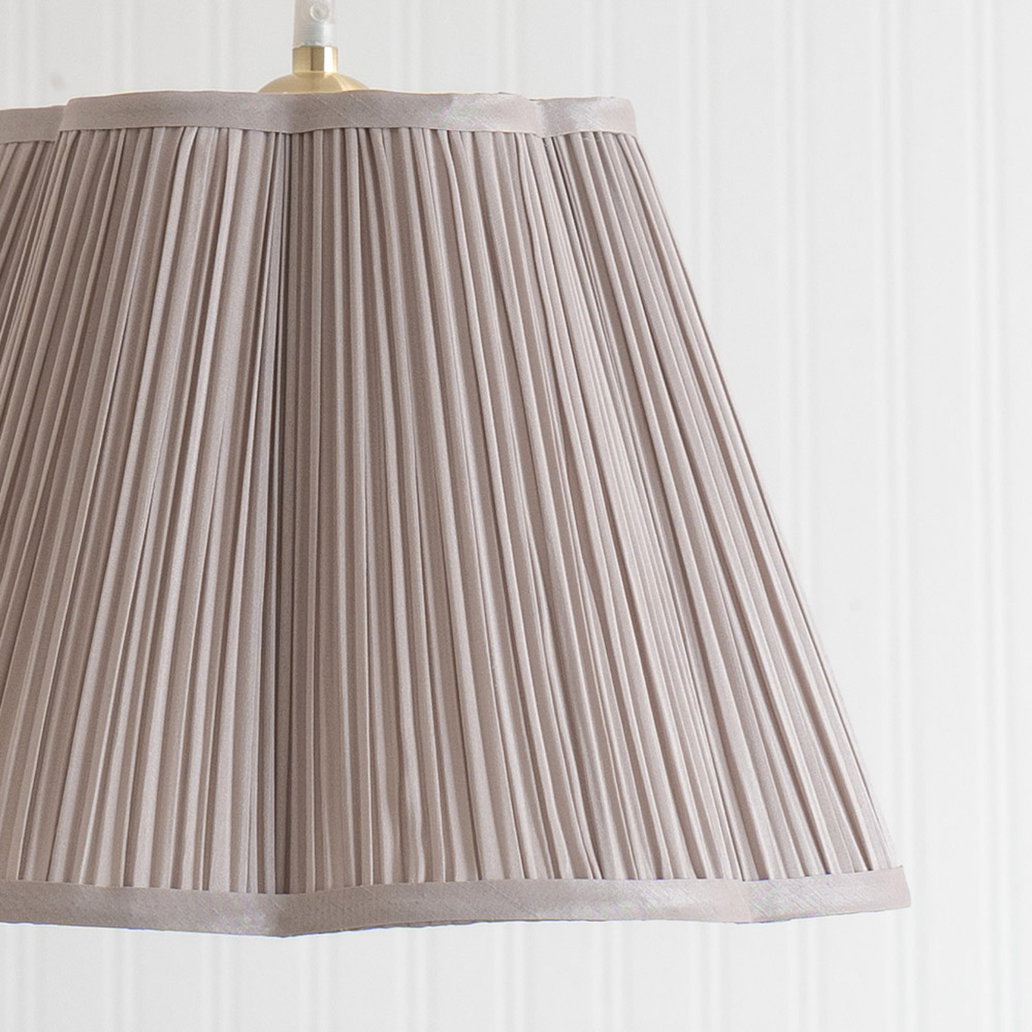 Loralei Large Pleated Light Faux Silk Scallop Lamp Shade