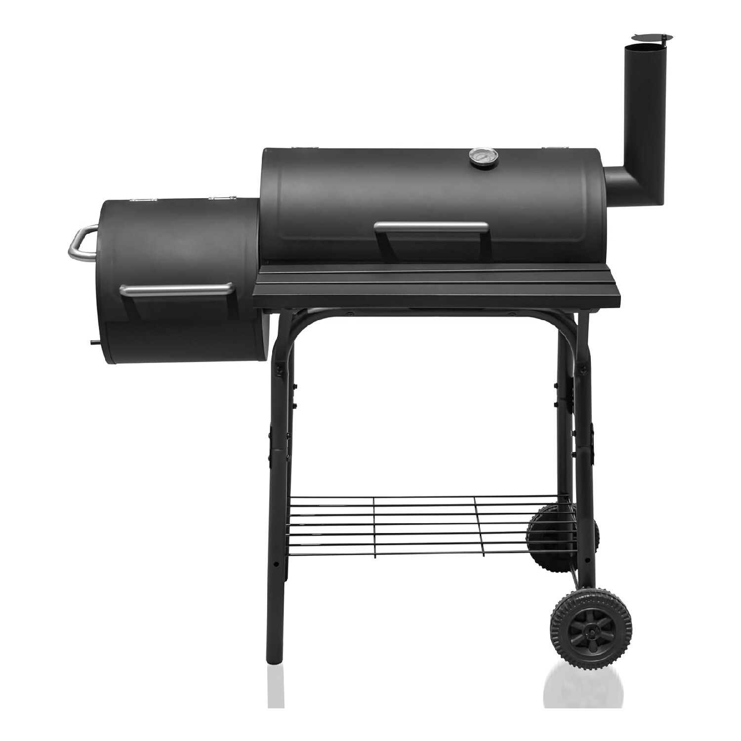 Large Charcoal BBQ Grill with Offset Smoker