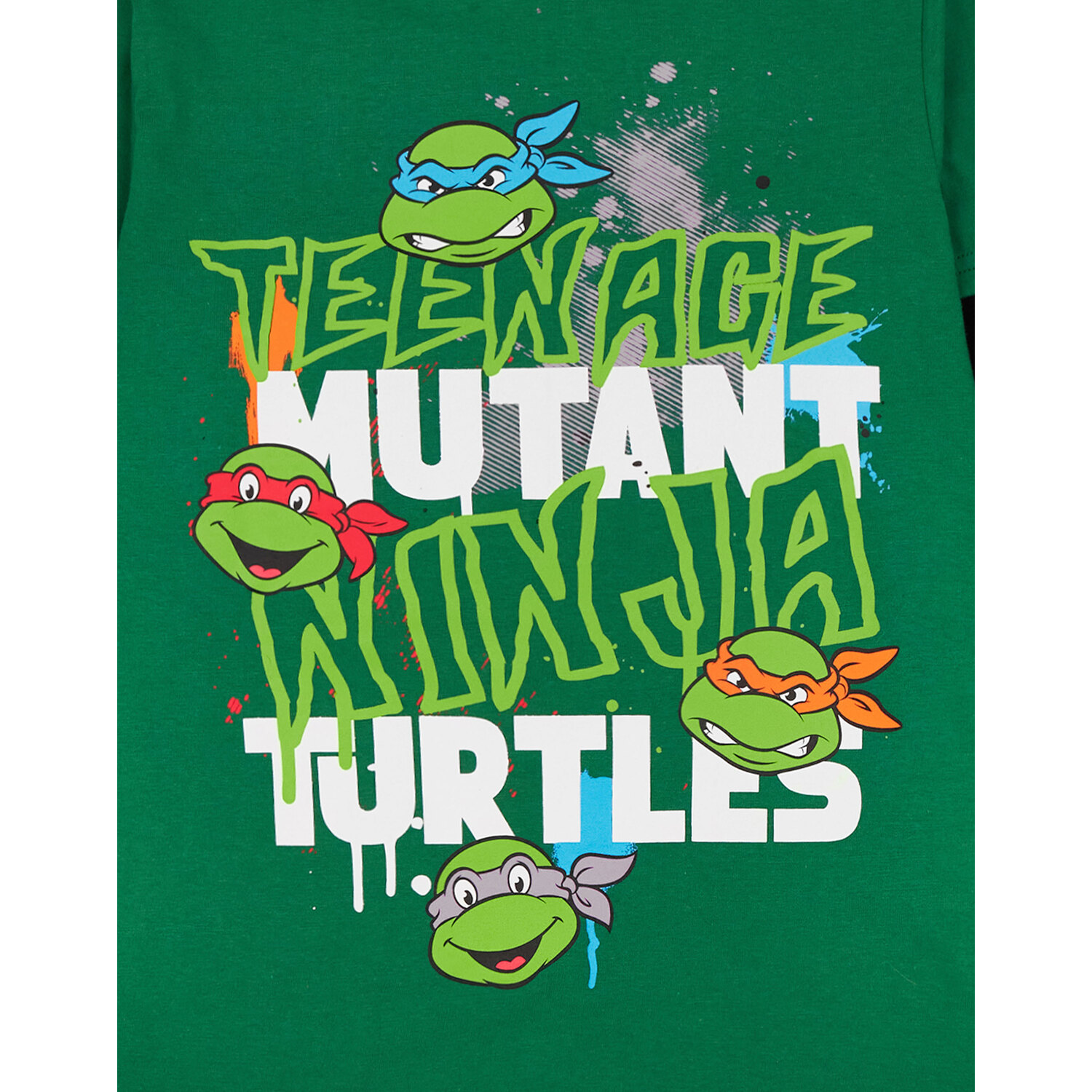 Teenage Mutant Ninja Turtles Stacked Text Kids Long Sleeved T-Shirt