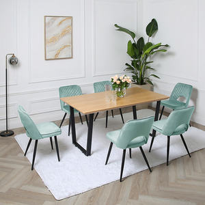 Provence Dining Set - Oak Veneer Dining Table with 6 Chairs