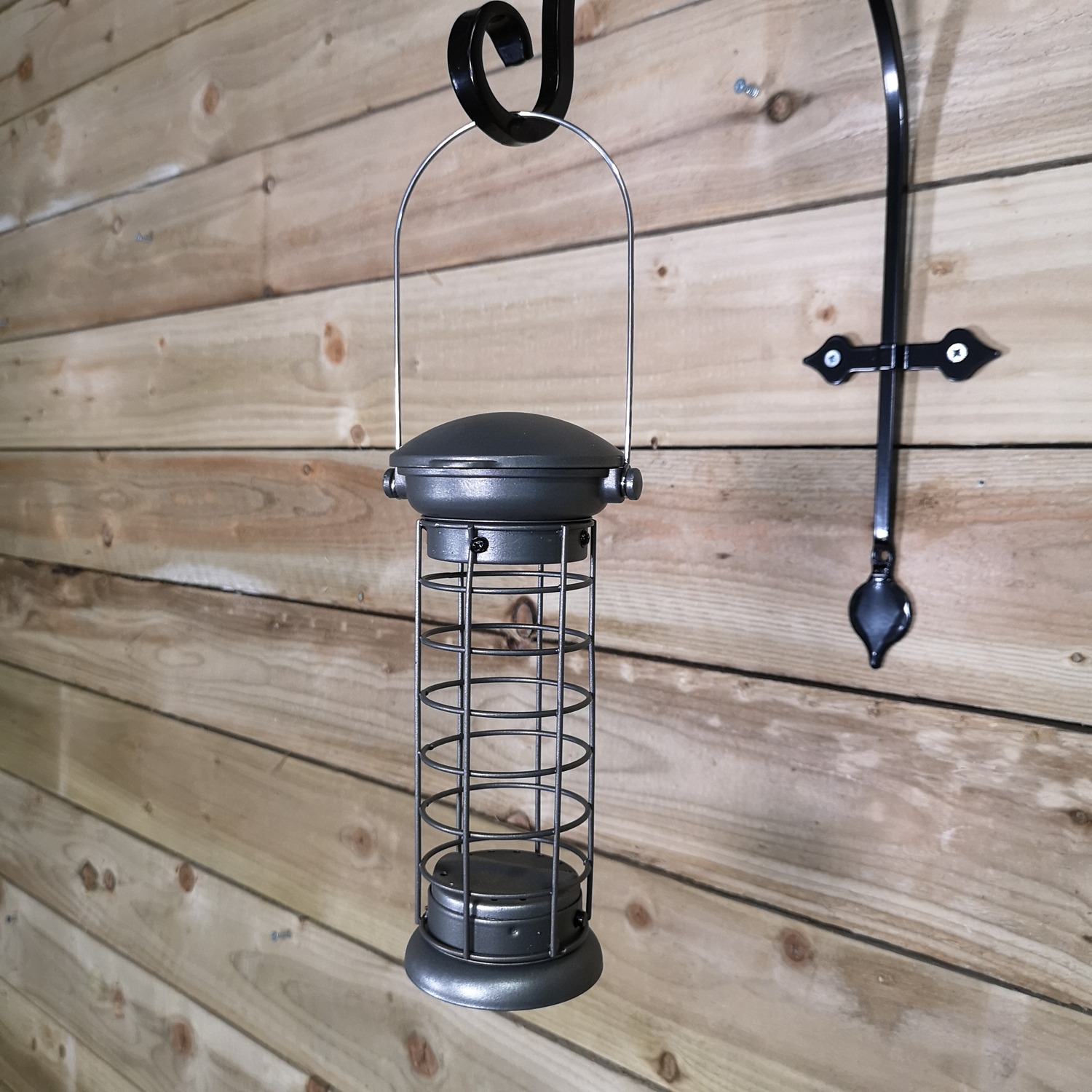 Heavy Duty Flick and Click Garden Wild Bird Hanging Pewter Metal Fat ...