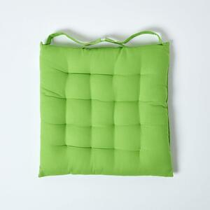 Solid Cotton Seat Pad with Button Straps
