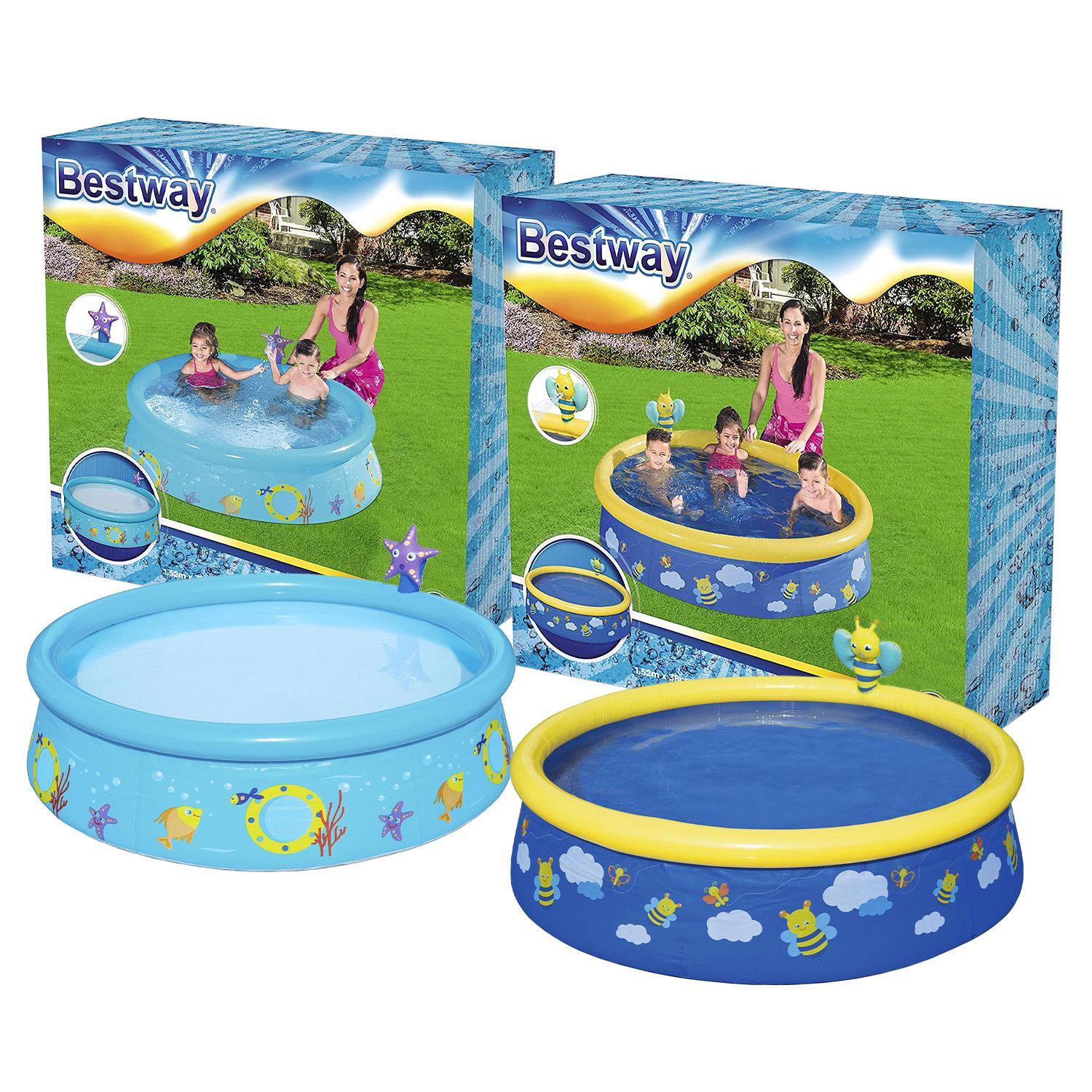 My First Fast Set Assorted Paddling Spray Pool with Repair Patch