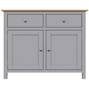 2 Door 2 Drawer Solid Oak Sideboard Ready Assembled