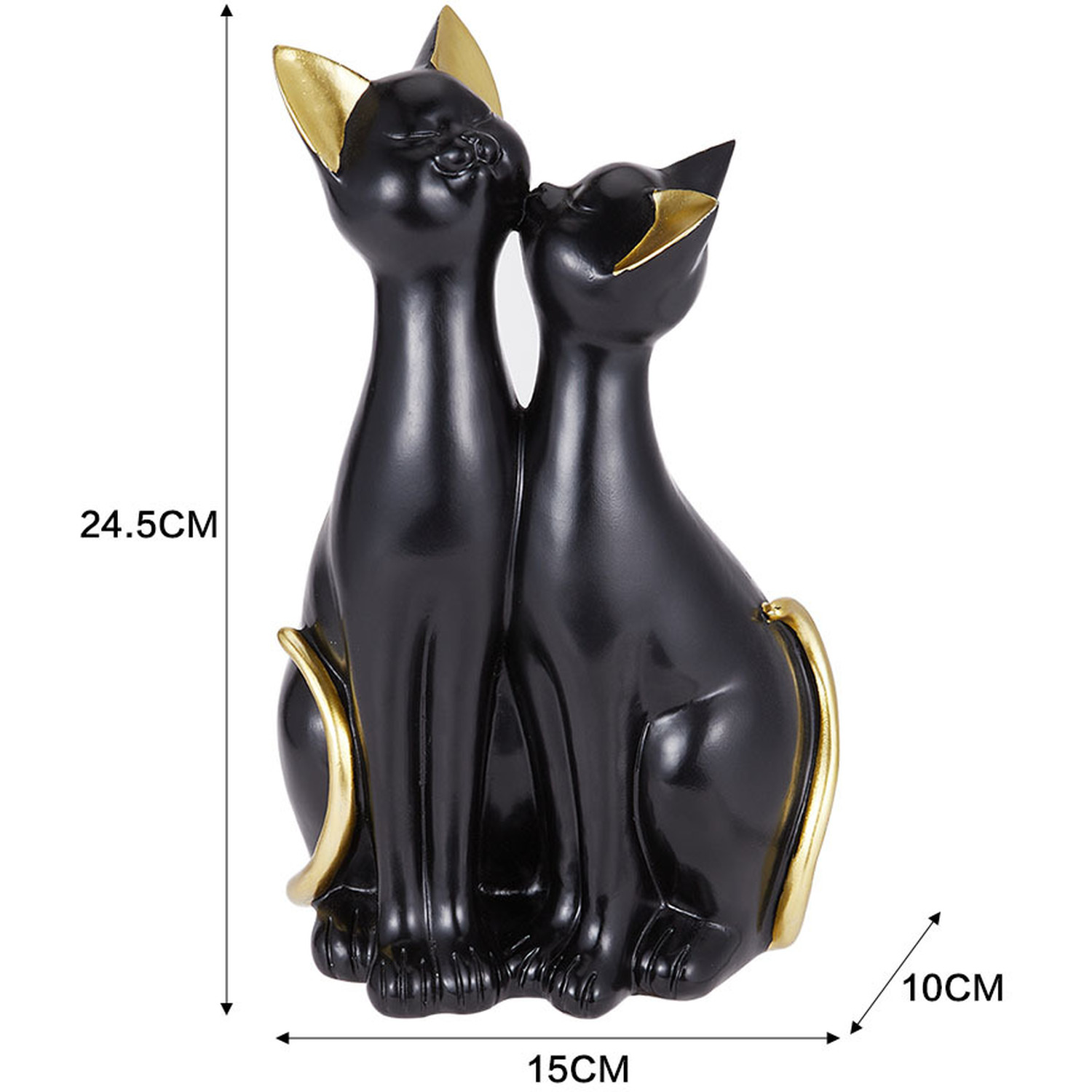Black Cat Figurine Resin Tabletop Ornament