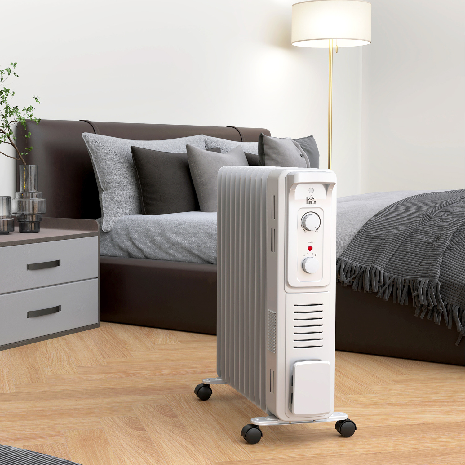 HOMCOM Electric Heater Energy Efficient Portable for Home