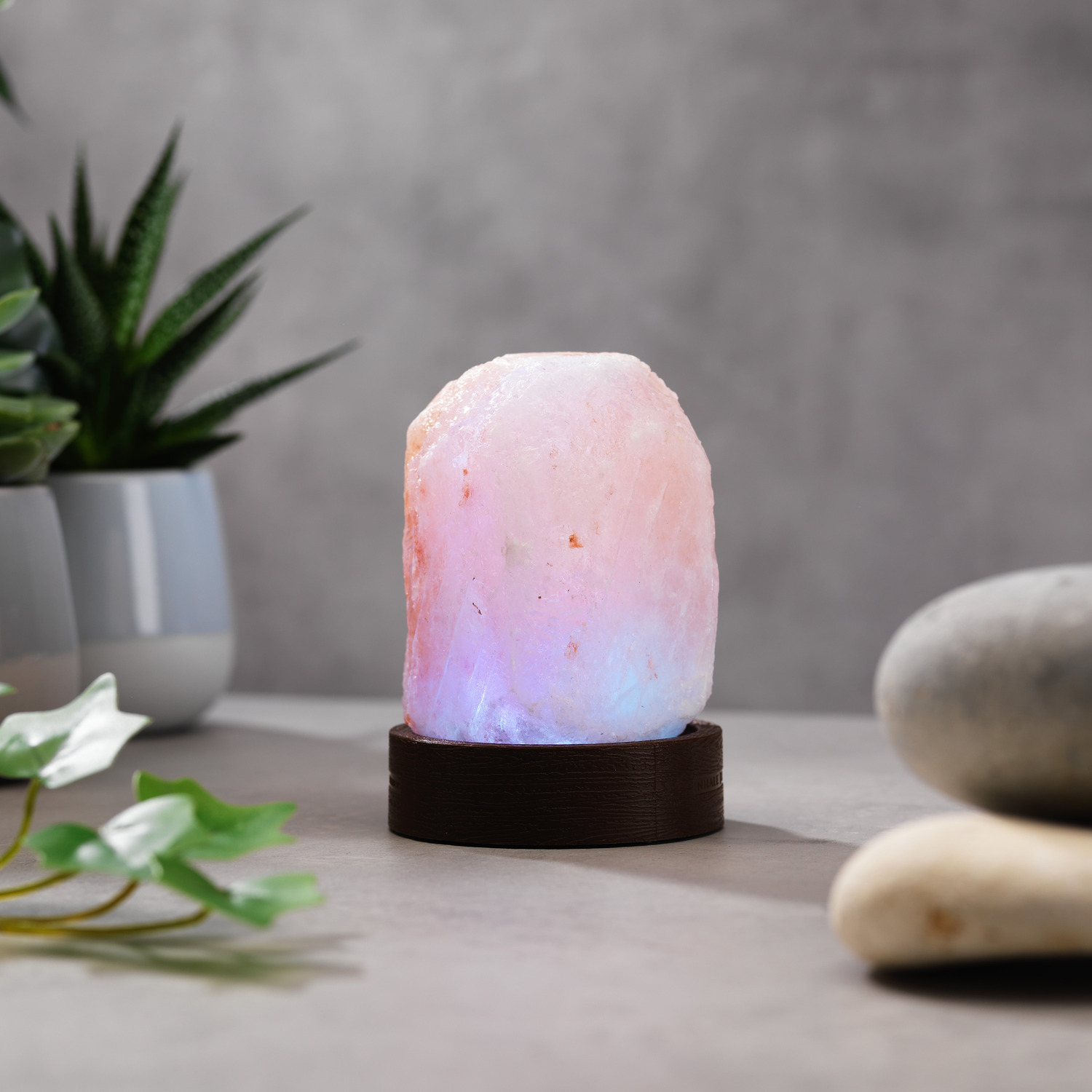 Mini LED Colour Changing Salt Lamp - Orange