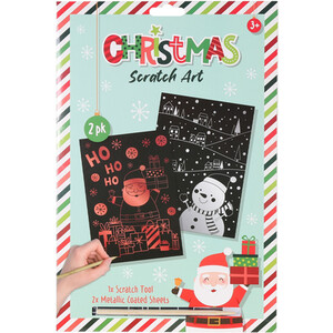 Christmas Scratch Art Set A4