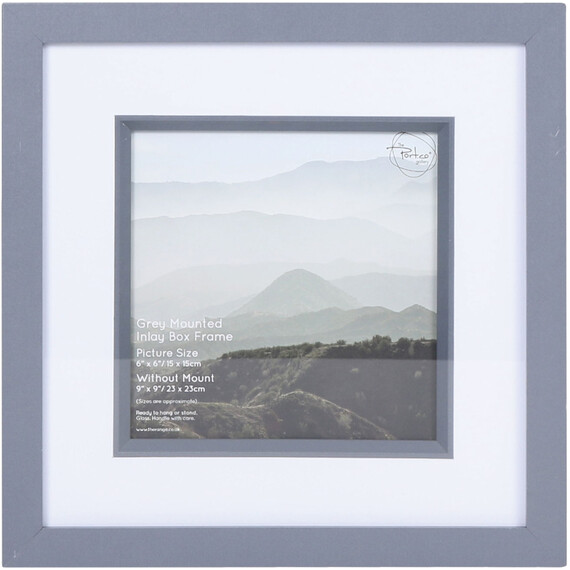 Grey Mounted Inlay Box Frame