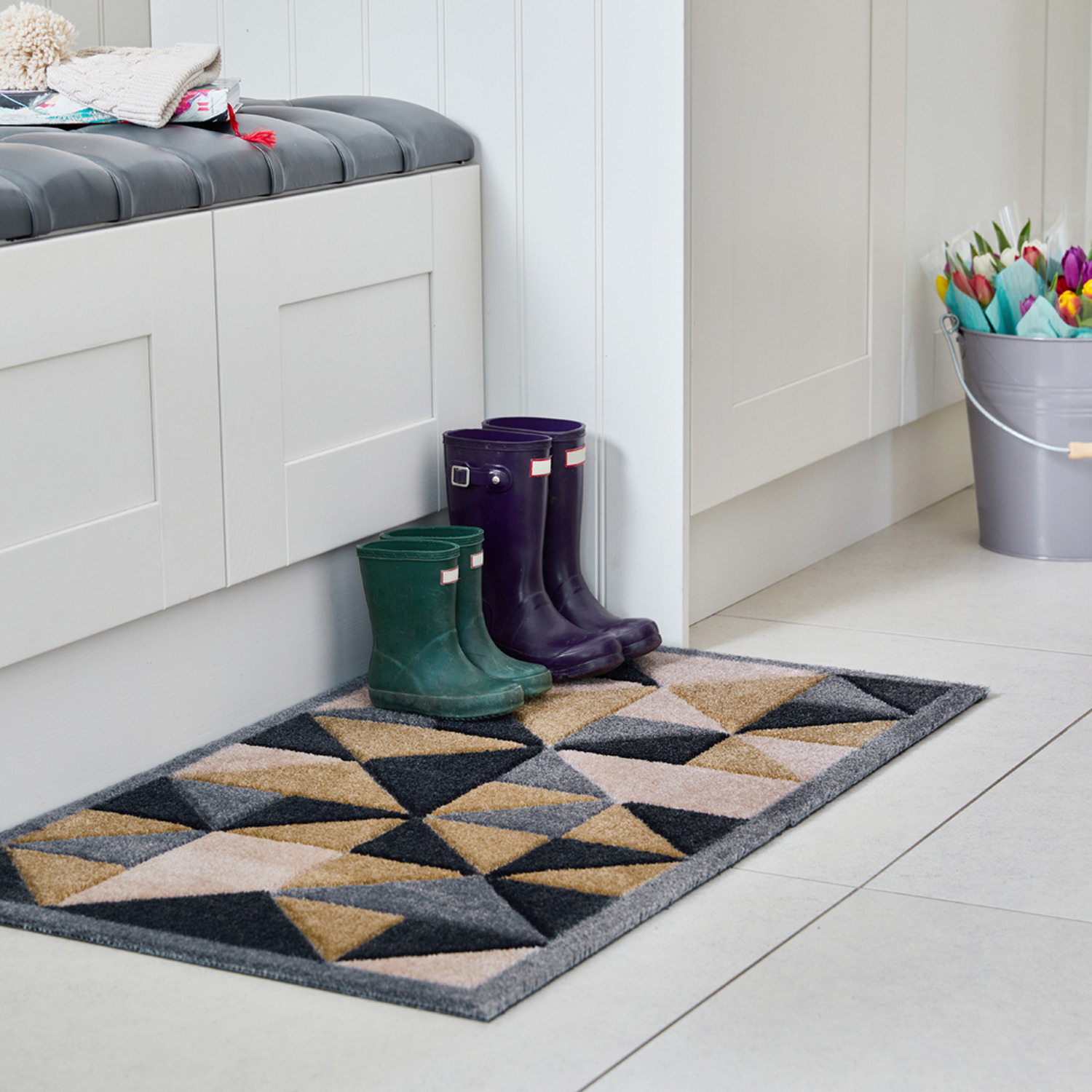JVL SOLEMATE Hand Carved Trimetric Door Mat