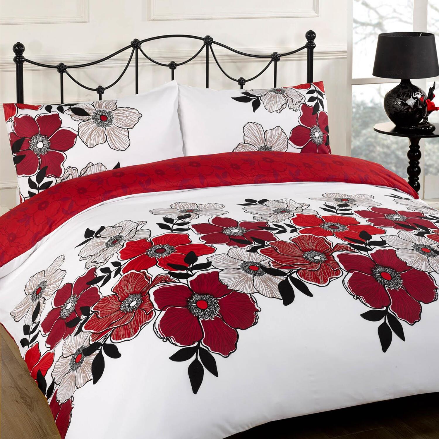 Dreamscene Pollyana Floral Duvet Cover Bedding Set