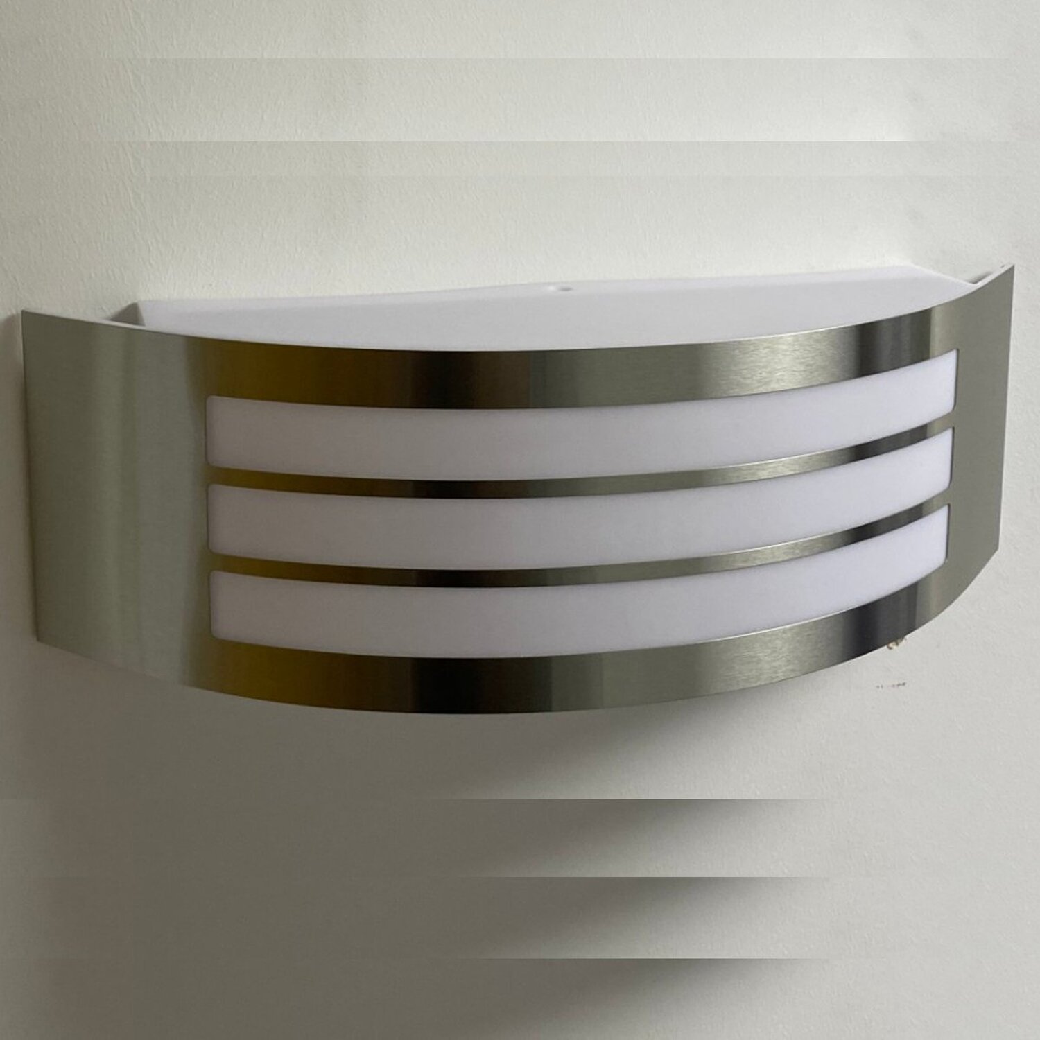 Striker Stainless Steel Curved Arc Outdoor Wall Light