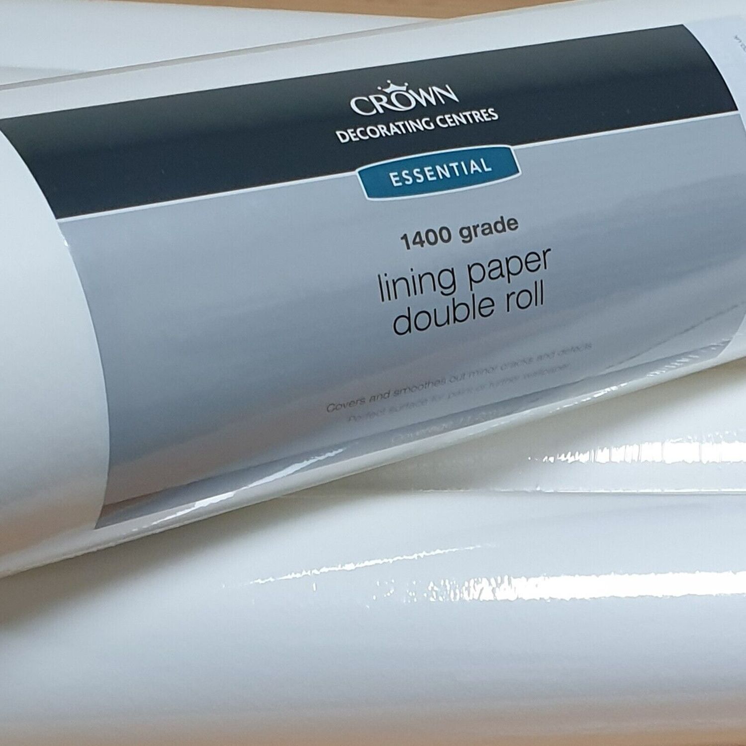 Crown 1400 Grade Double Lining Paper Wallpaper White 20m x 56cm 11sq ...