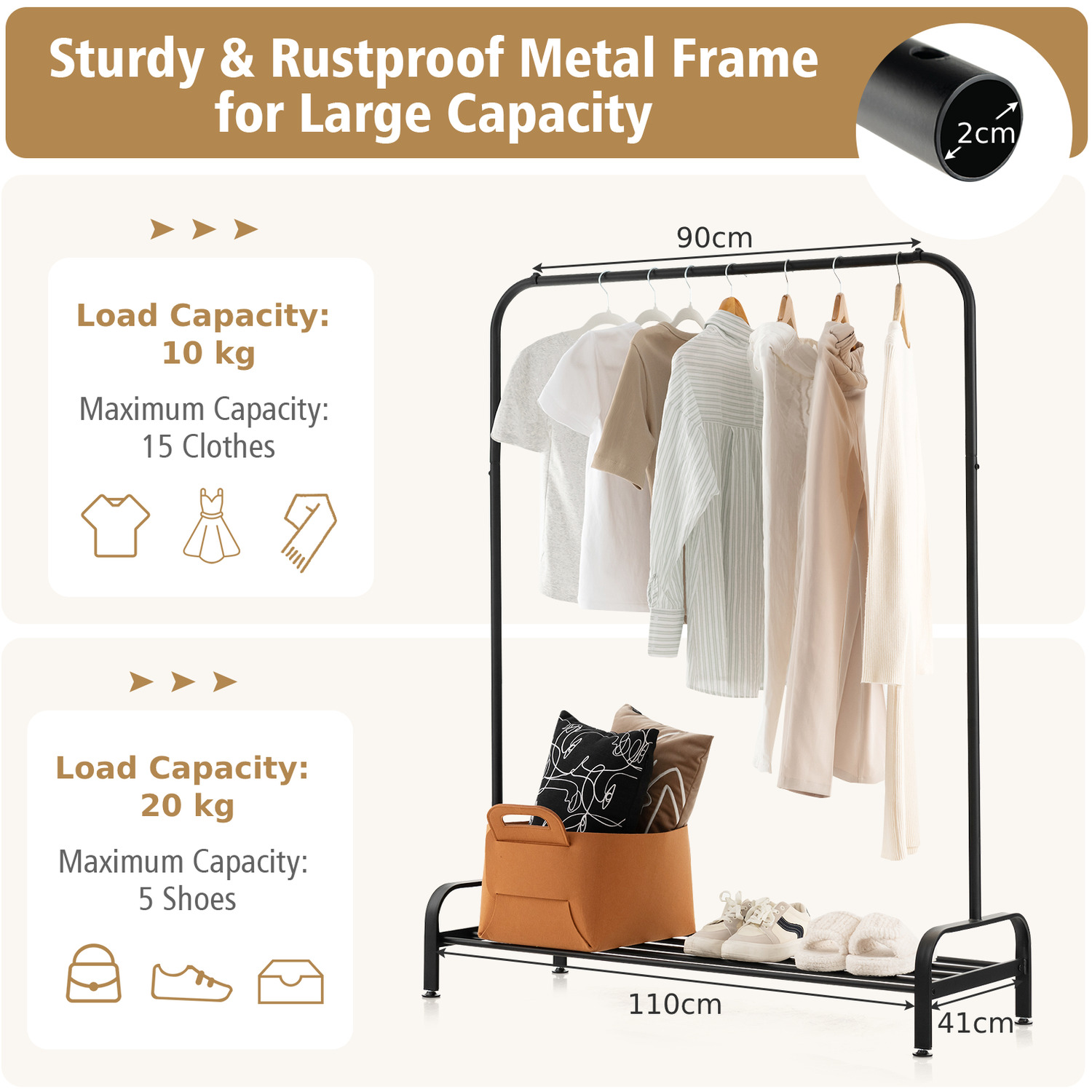 Metal Clothes Stand Rack