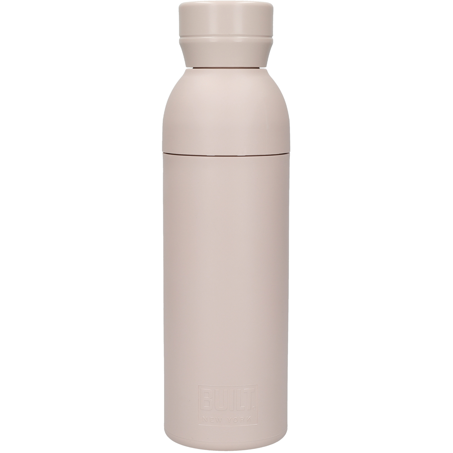 BUILT Planet Bottle, 500ml Water Bottle with Leakproof Lid - Pale Pink