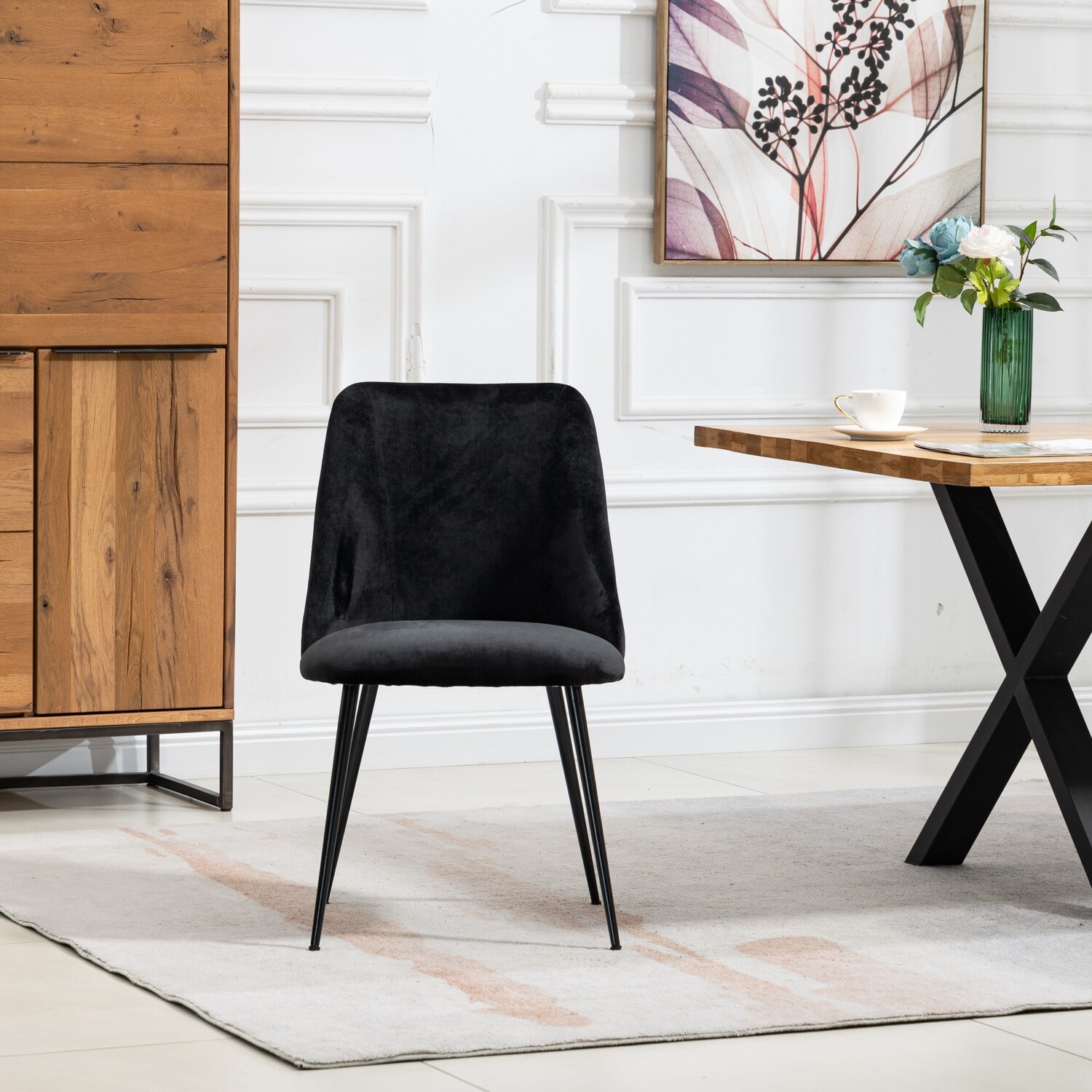 Set of 2 Morandi Velvet Dining Chairs