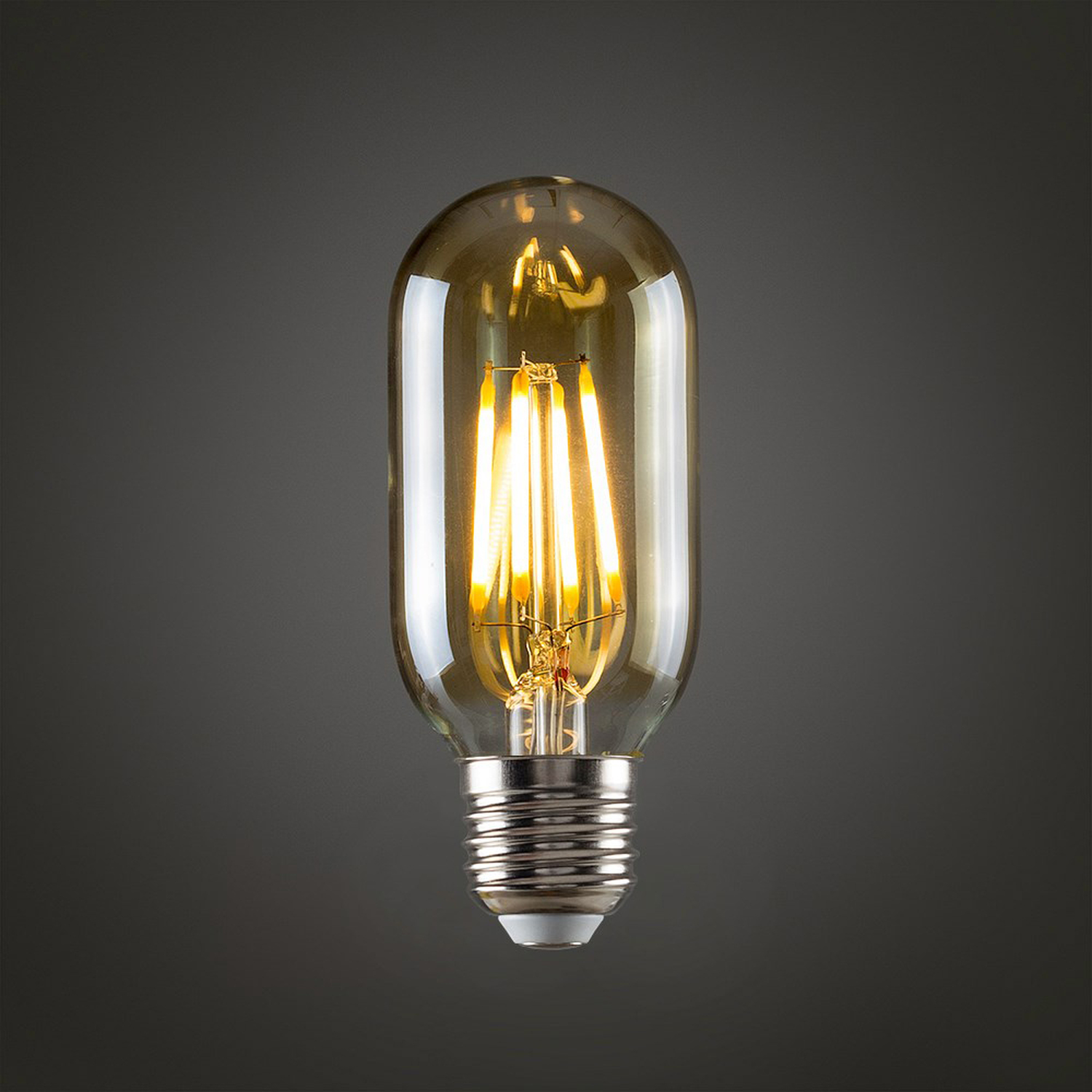 5 Pack E27 Amber Glass Radio Valve LED 4W 2700K Light Bulbs