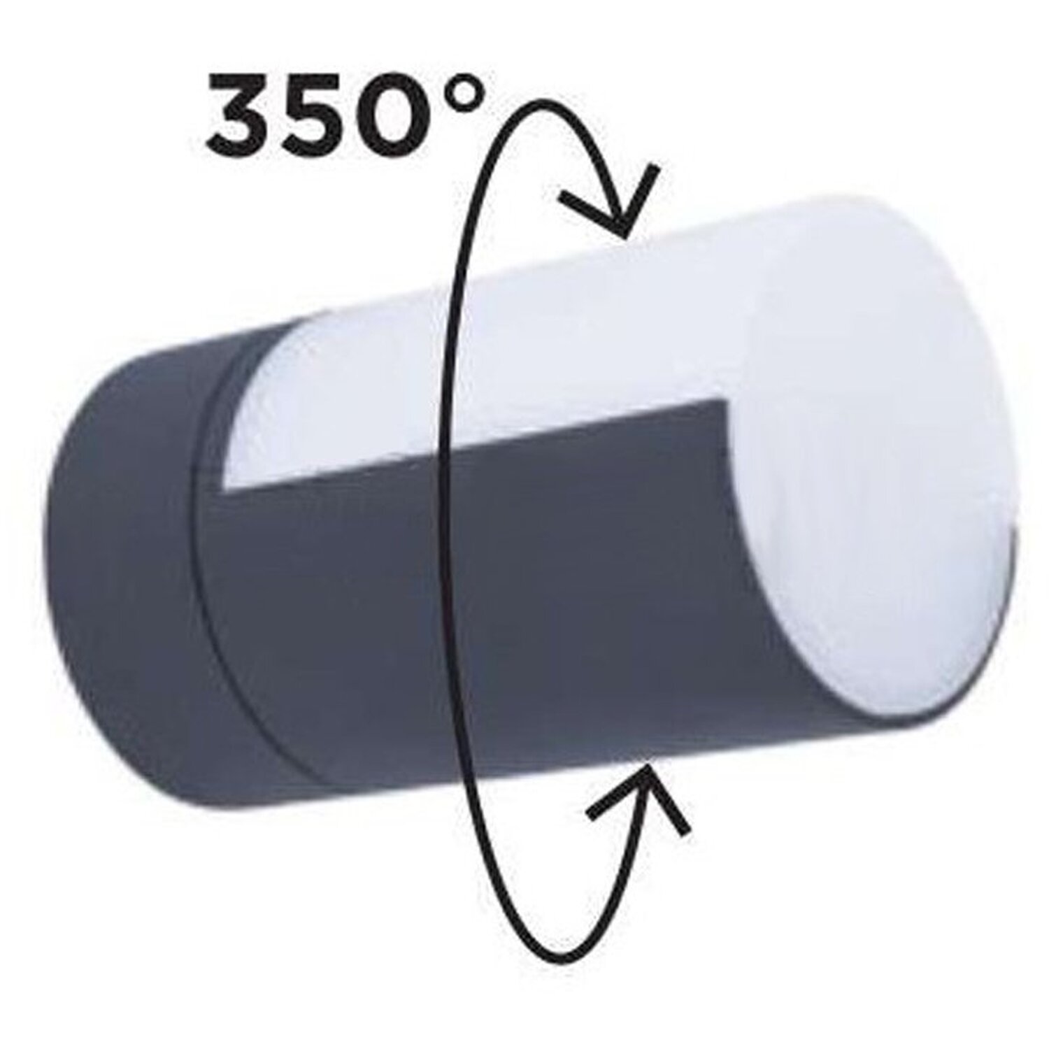CGC FAITH Dark Grey Twin Motion Sensor Cylindrical LED Wall Light