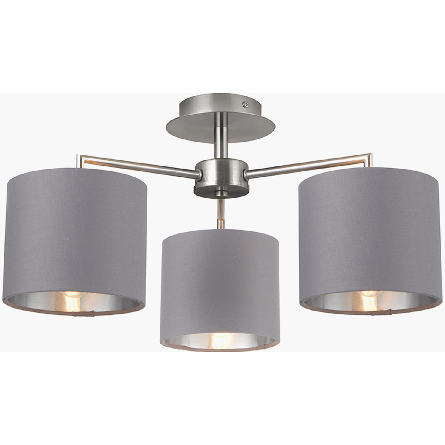 Elegant 3 Arm Ceiling Lights Drum Lampshades