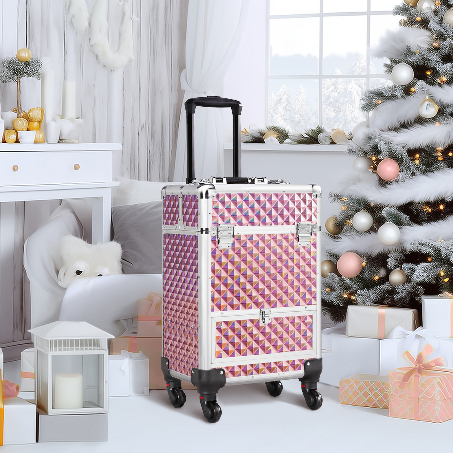 Small Makeup Case with Wheels