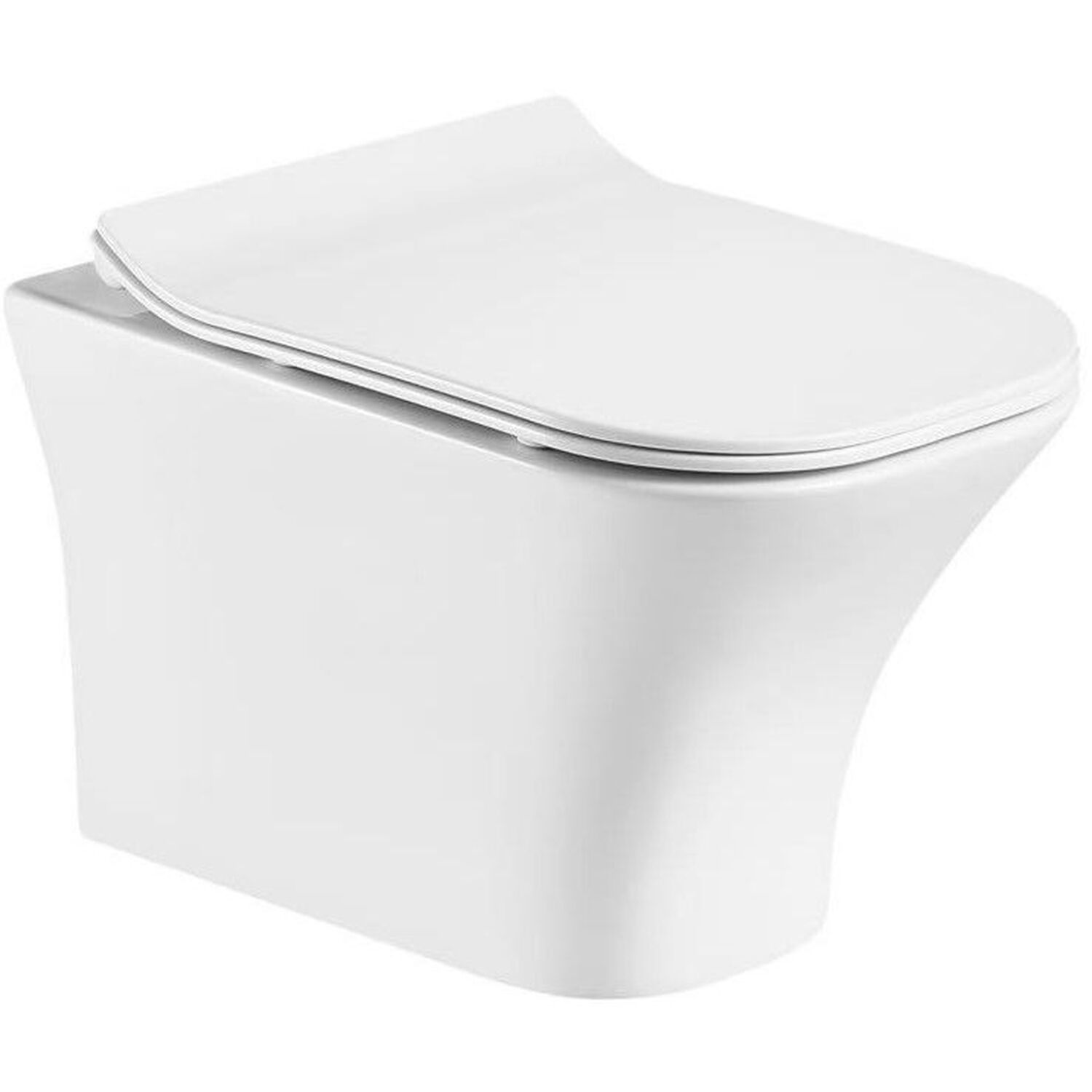 Fino Stone Rimless Wall Hung WC Toilet - Soft Close Seat Included