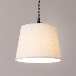 Rory Boucle Tapered Easy Fit Ceiling Lamp Shade and LED Bulb