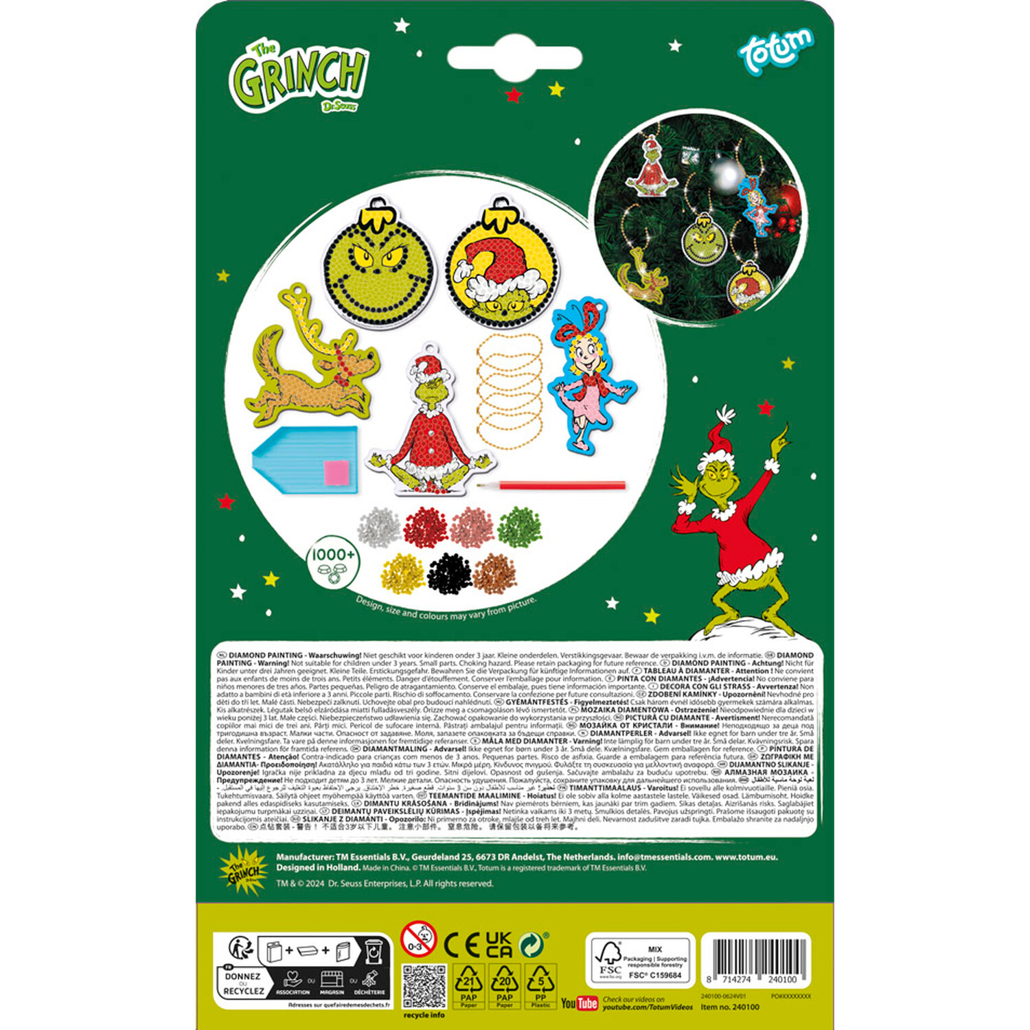 The Grinch Diamond Painting Ornaments
