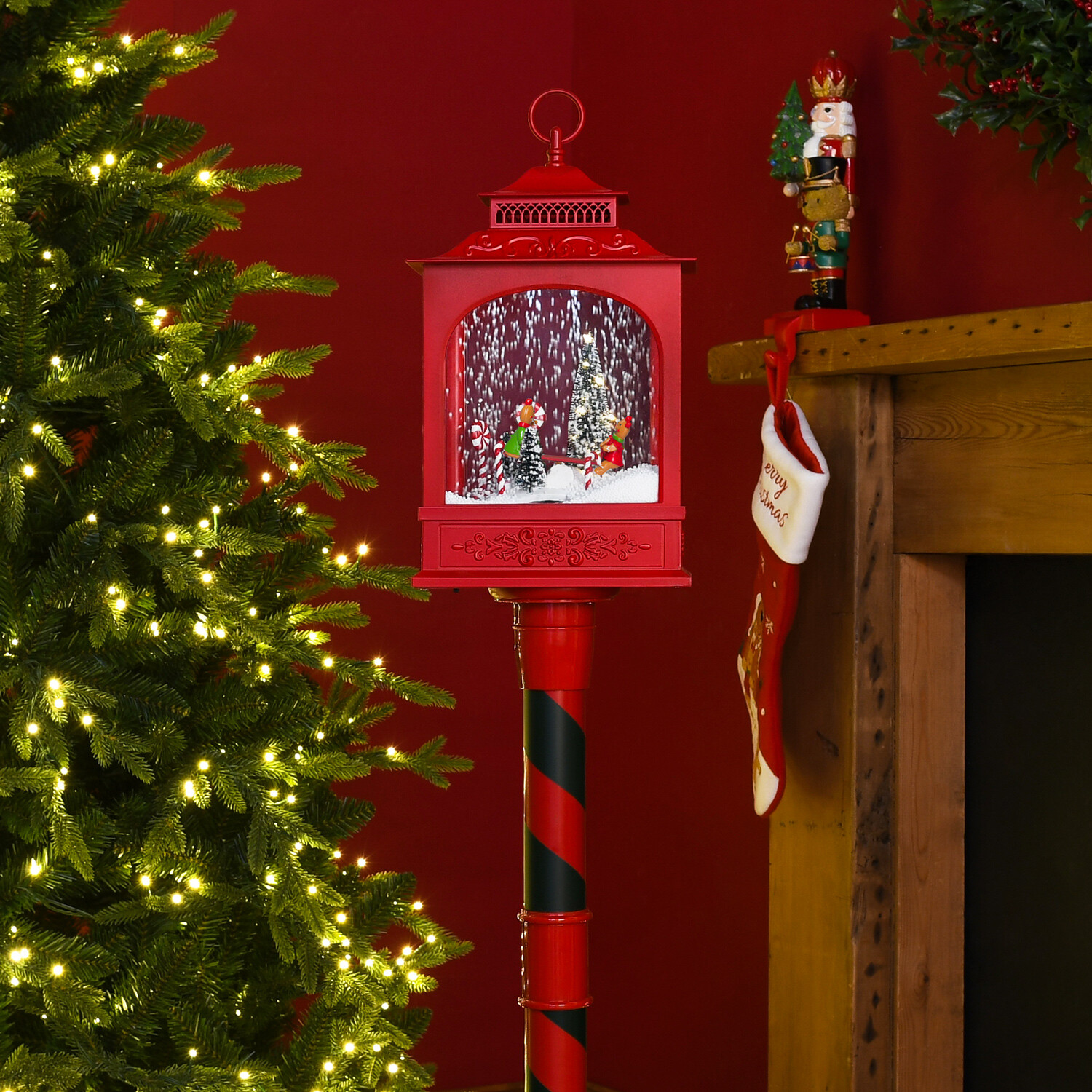 Gingerbread Snowing Lantern