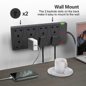 8 Way Socket with Cable,Power Indicater and Child-Resistant Sockets