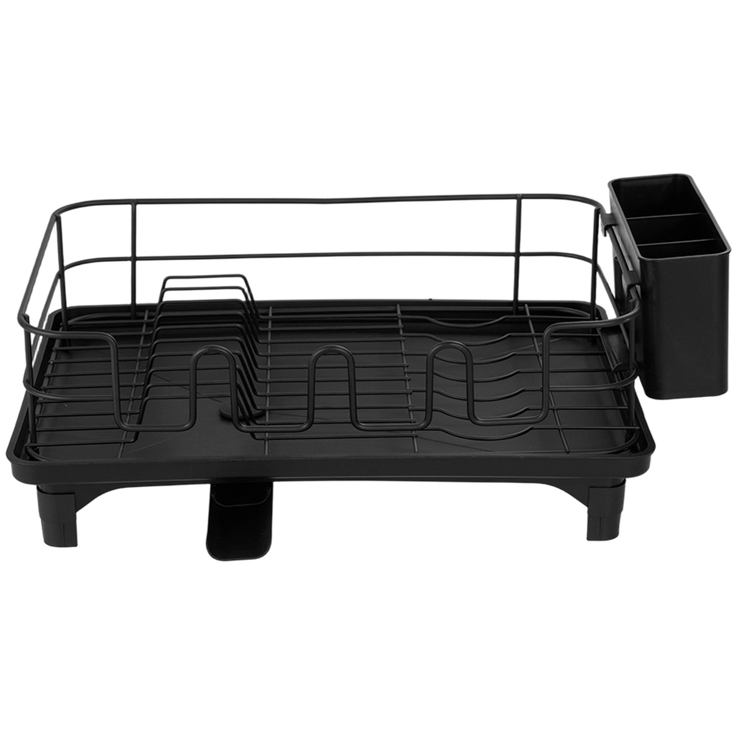 Lifeideas Carbon Steel Dish Drainer with Rotating Telescopic Drainage Pipe