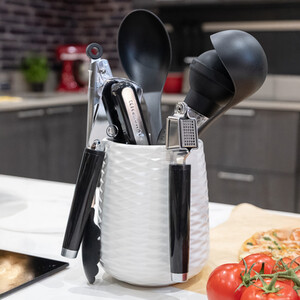 KitchenAid 6pc Utensil Set and Holder - Black