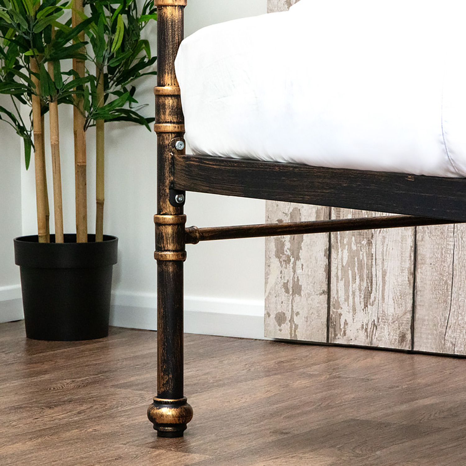 Banbury Brushed Bronze Metal Day Bed with Trundle