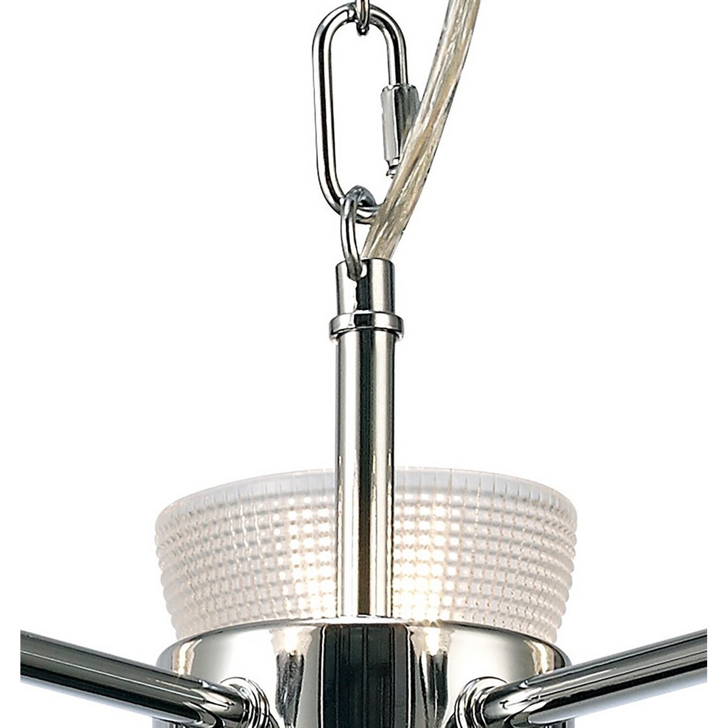 Avalon Ceiling G9 Ceiling Pendant, Semi Ceiling, Chrome, Prismatic Glass