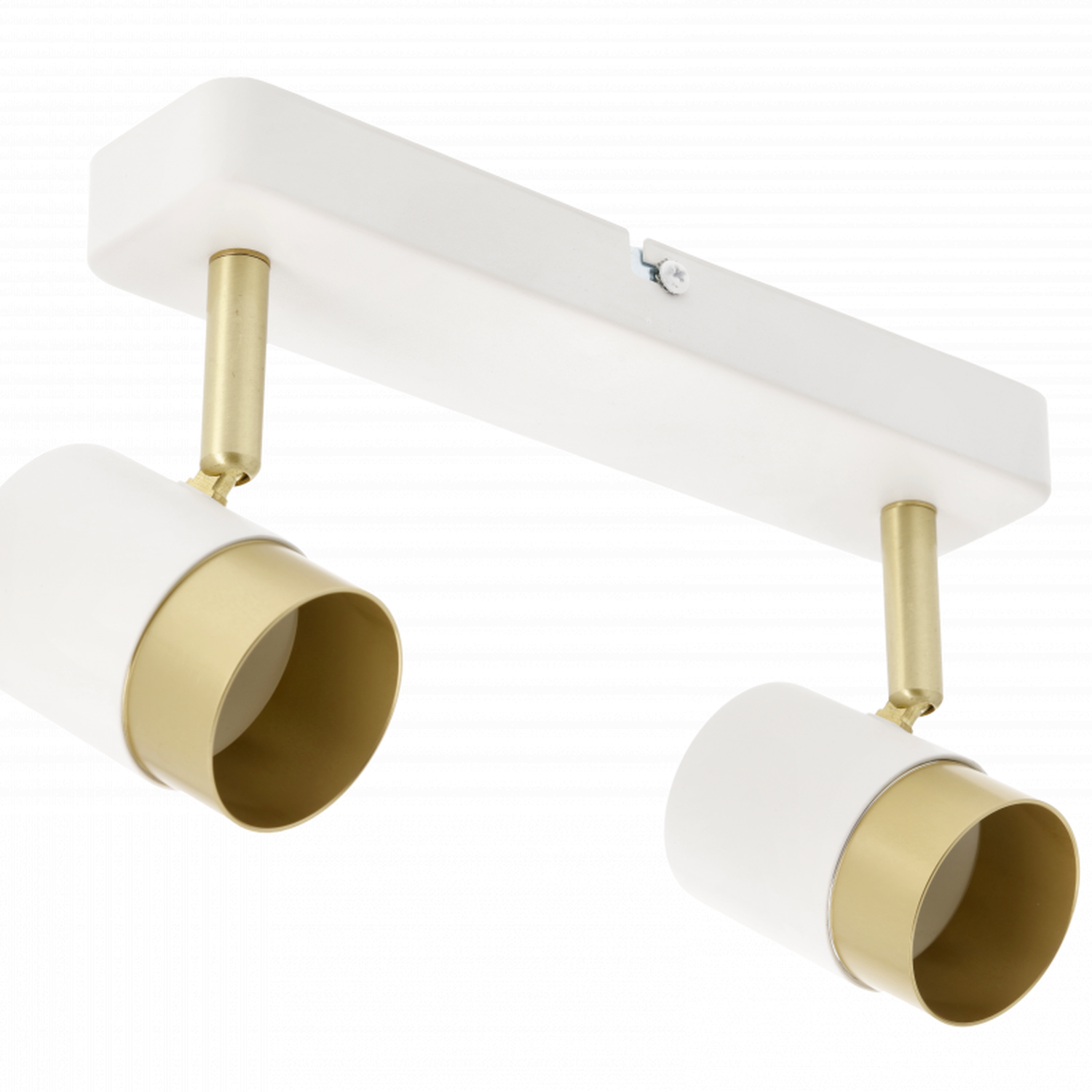 CGC ORIO White Brushed Gold Double Two Head Adjustable Ceiling Spot ...