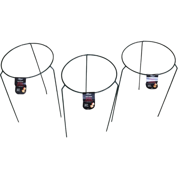 Pack of 3 Metal Herbaceous Garden Plant Support Ring Large 40cm x 60cm