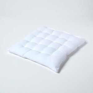 Solid Cotton Seat Pad with Button Straps