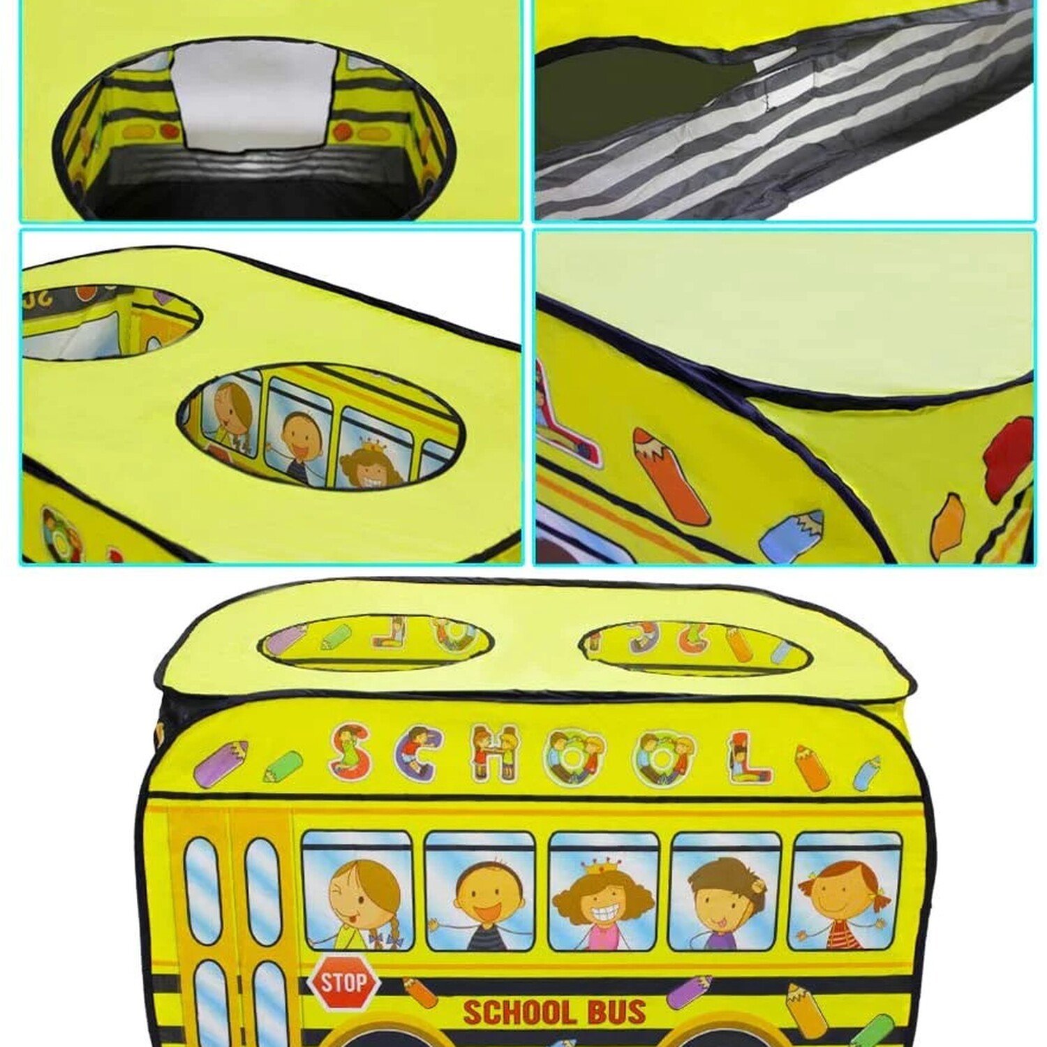 School Bus Foldable Indoor and Outdoor Play Tent