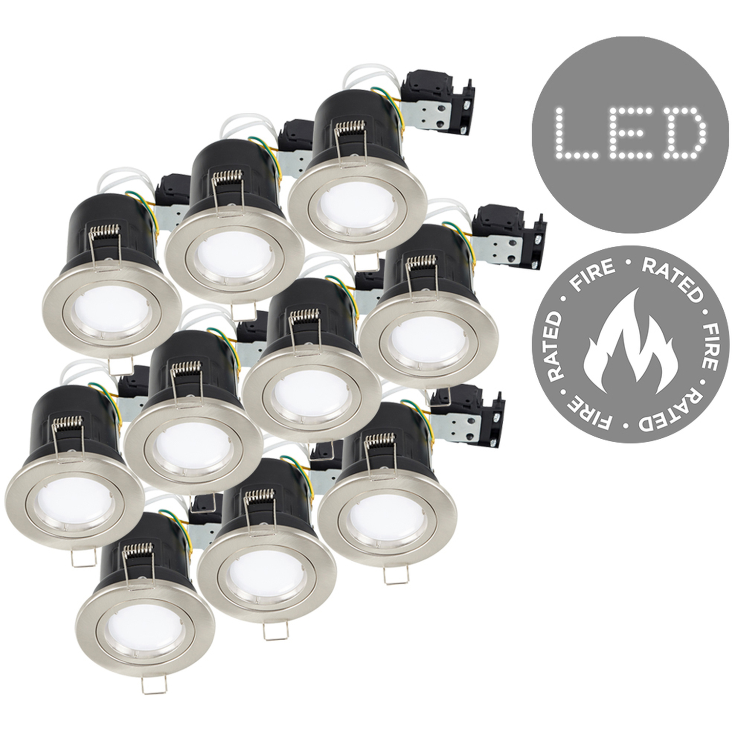 Downlight Twist Fire Rated Ceiling Light Fitting 10 Pack