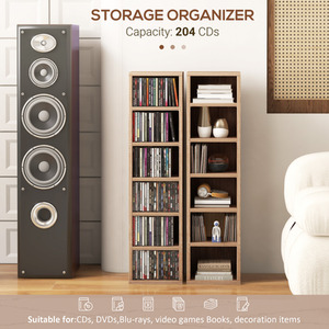 Set of 2 CD Media Display Shelf Unit