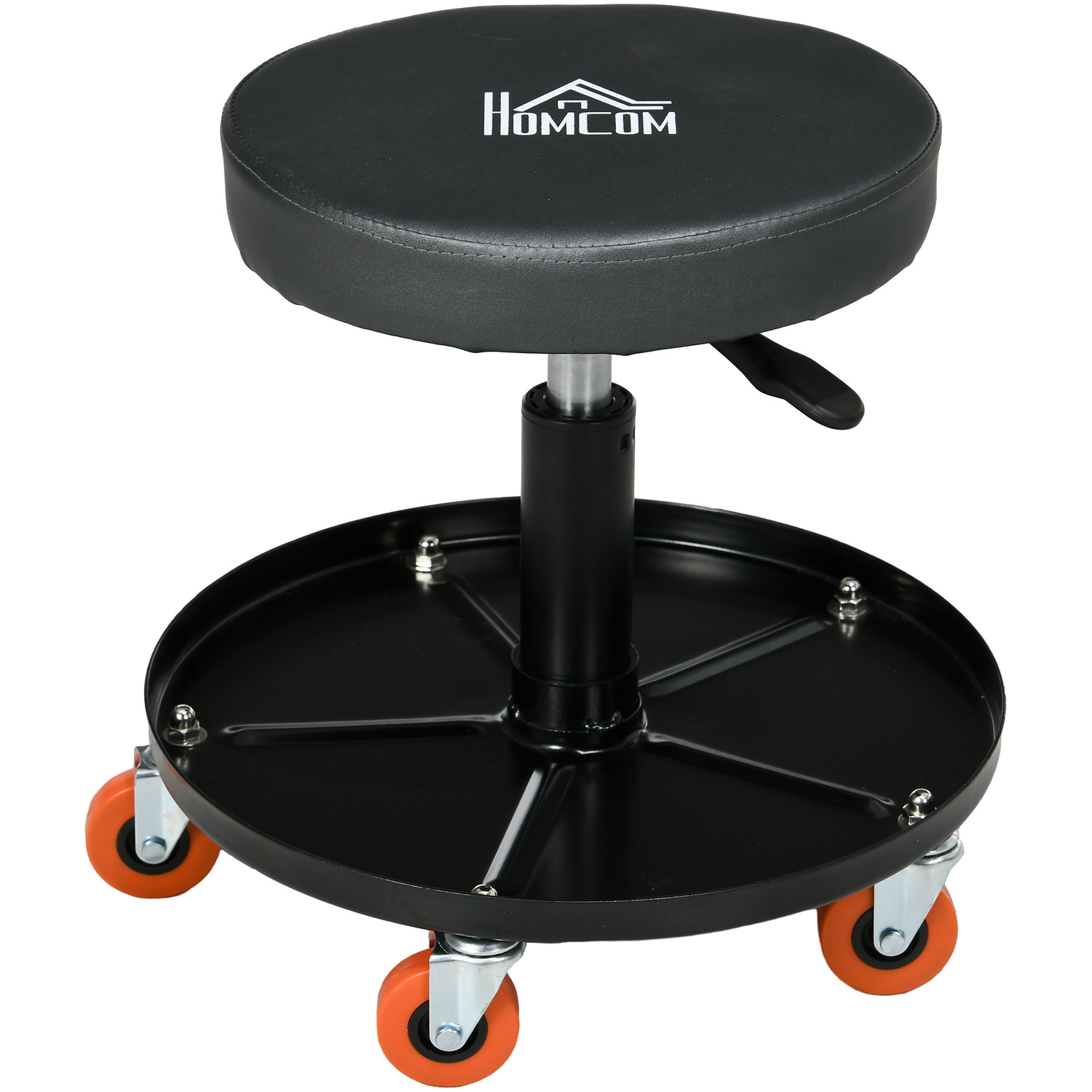 HOMCOM Pneumatic Adjustable Workshop Stool