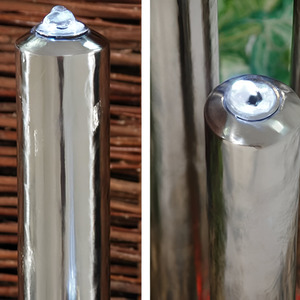 3 Brushed Stainless Steel Tubes Water Feature with LEDs