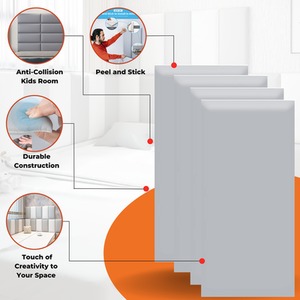 Self Adhesive Padded Wall Panels (60x25cm) Peel and Stick Wall Cushion