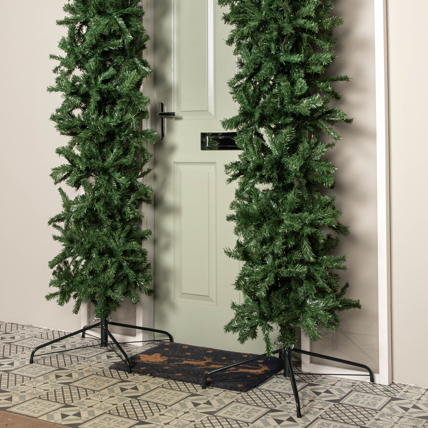 Slimline Single Door Artificial Christmas Tree Arch with 2000 Tips