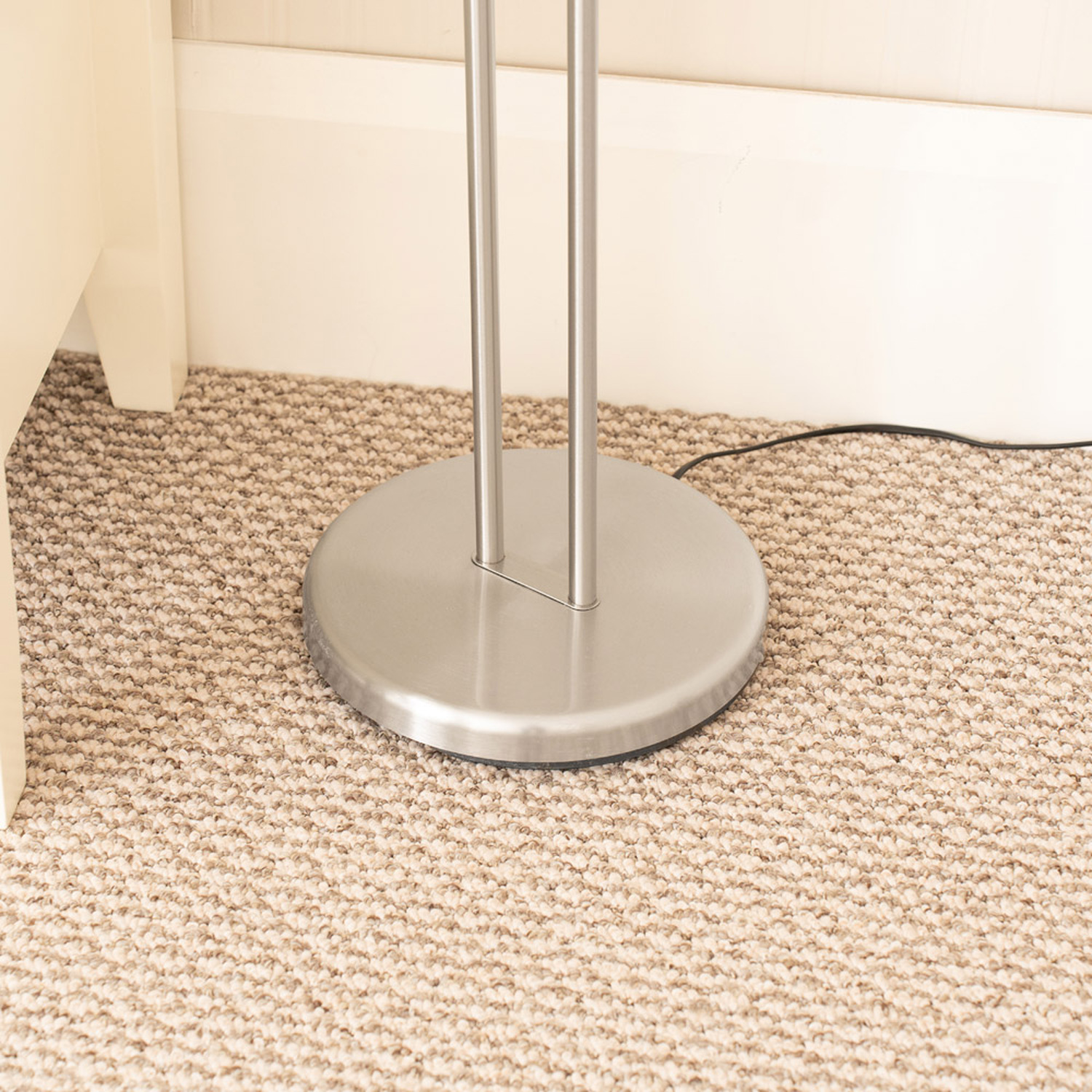 Beata Brushed Chrome Integrated LED 2 Way Floor Lamp