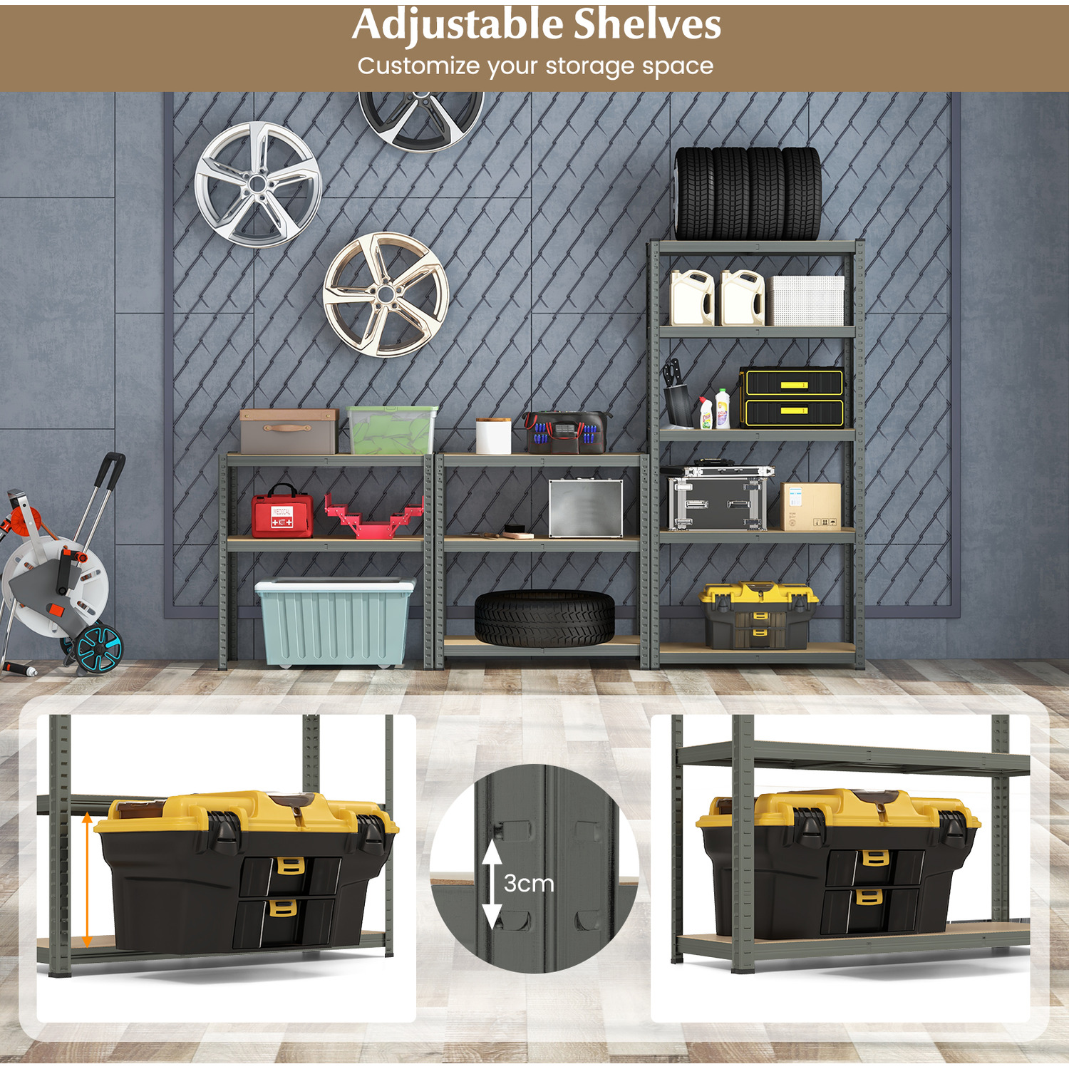 5-Tier Garage Storage Utility Shelves